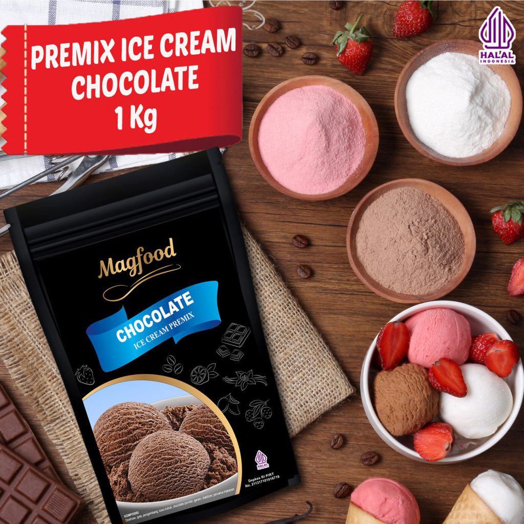 MAGFOOD PREMIX ICE CREAM CHOCOLATE 960 GRAM - Magfood